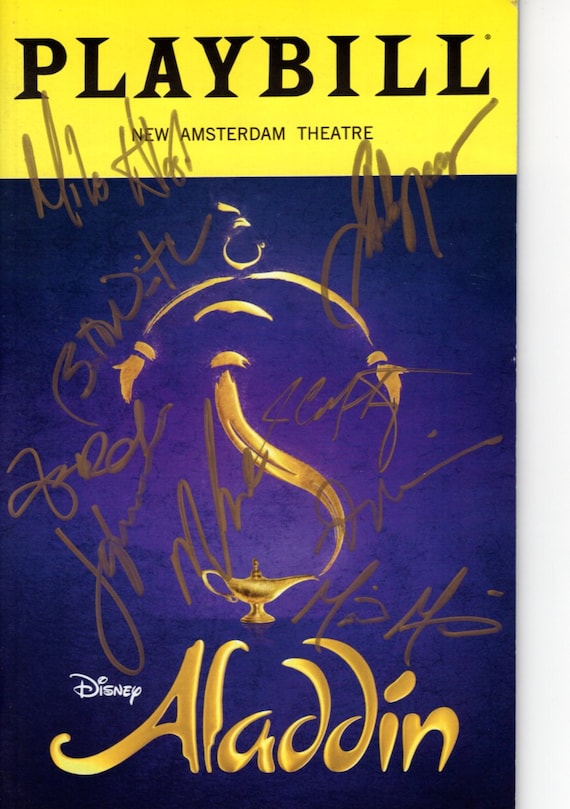 Disney Aladdin Signed Cast Playbill | Etsy