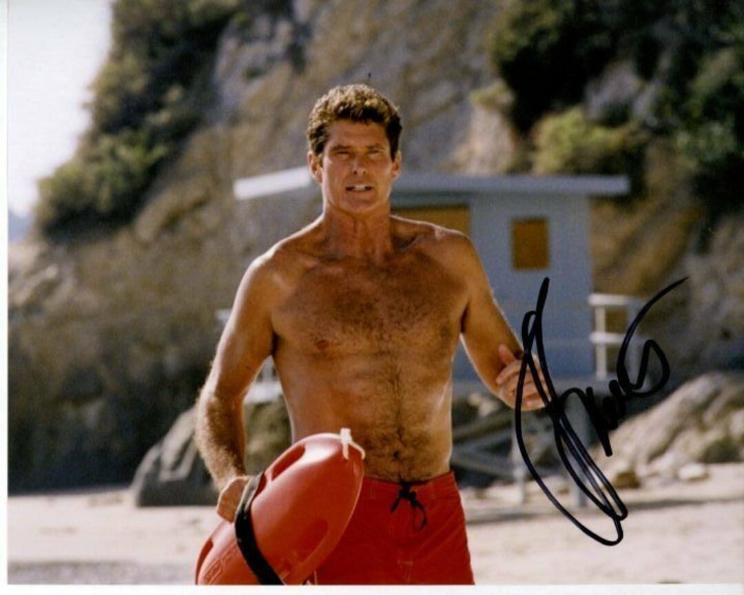 David Hasselhoff Signed Autographed 8x10 Baywatch Mitch - Etsy