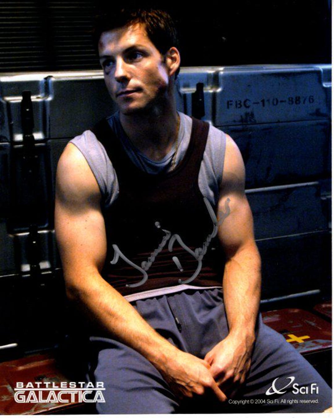 Jamie Bamber Signed Autographed 8x10 Battlestar Galactica Lee Apollo ...