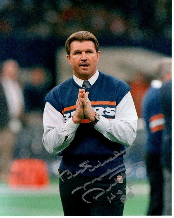 Mike Ditka Signed Autographed Nfl Chicago Bears Photo | Etsy
