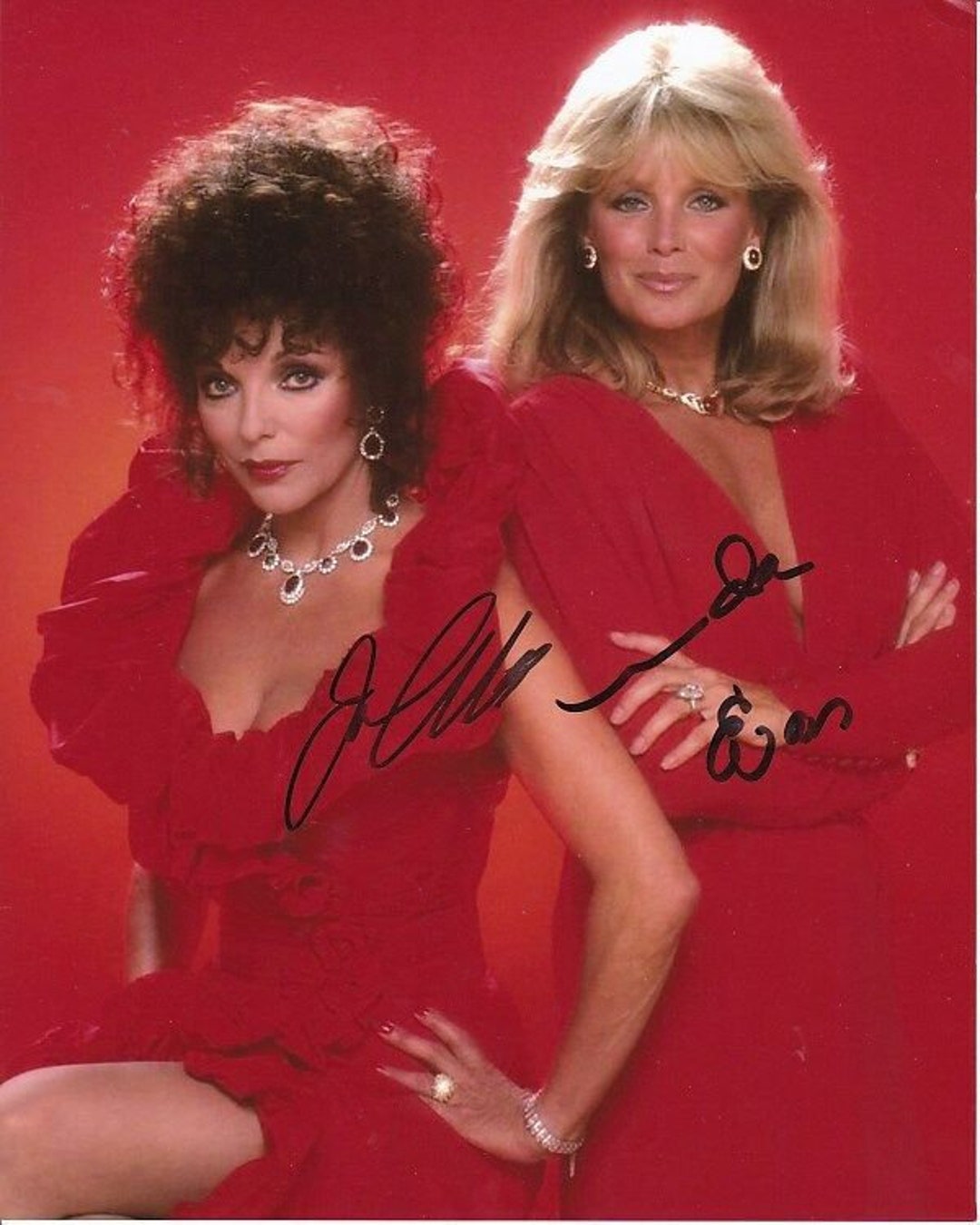 Joan Collins & Linda Evans Signed Autographed 8x10 Dynasty Photo - Etsy
