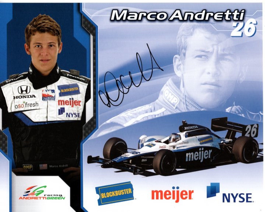 Marco Andretti Signed Autographed 8x10 Indy Indycar Racing - Etsy