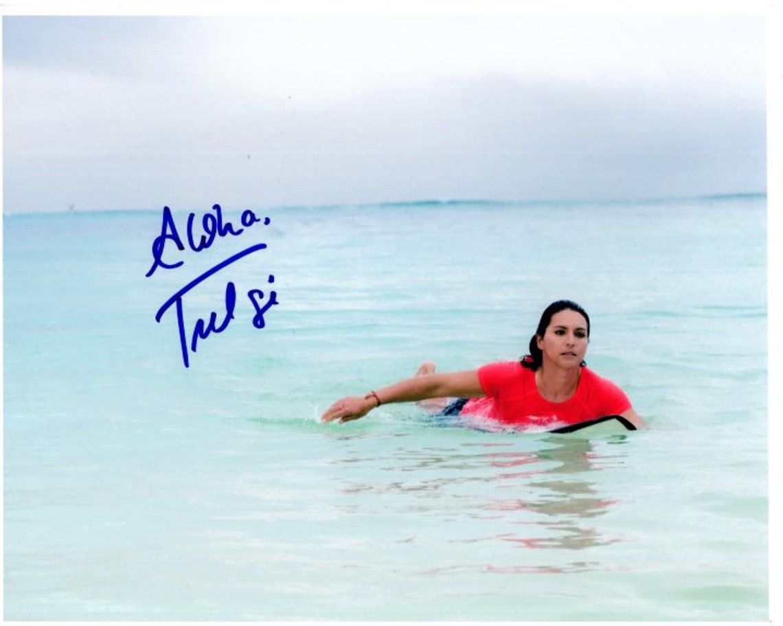 Tulsi Gabbard Signed Autographed 8x10 Hawaii Surfing Photo - Etsy