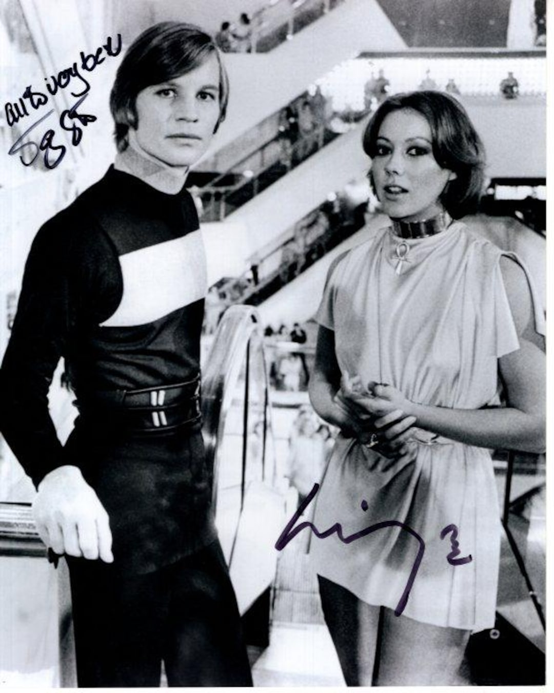 Michael York and Jenny Agutter Signed Autographed 8x10 Logan's Run Photo - Etsy