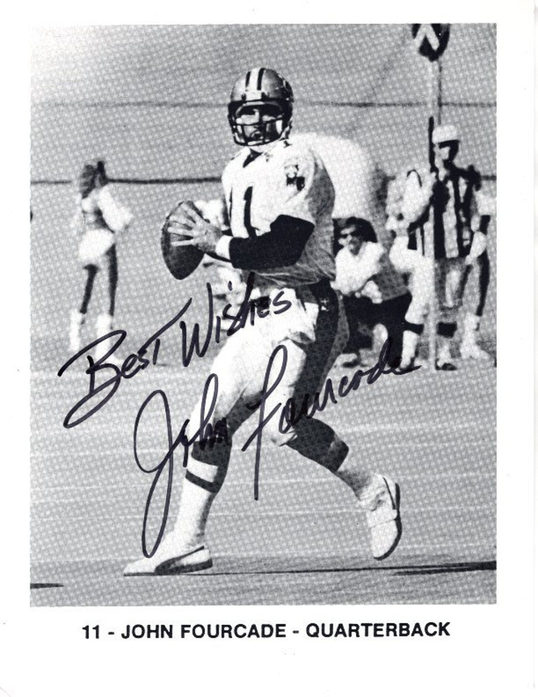 John Fourcade Signed Autographed 8.5x11 NFL New Orleans Saints Photo - Etsy