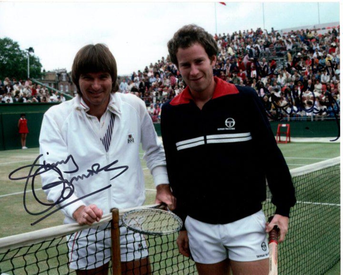 Jimmy Connors and John Mcenroe Signed Autographed 8X10 Tennis Photo - Etsy