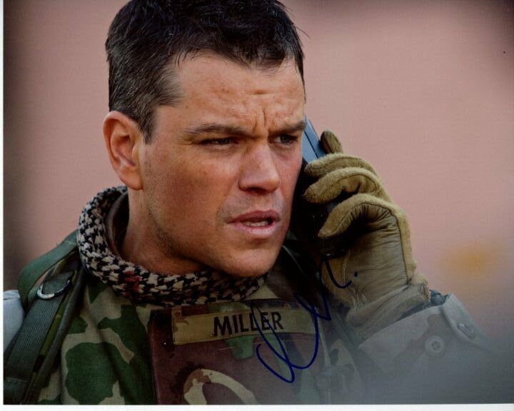 Matt Damon Signed Autographed Green Zone Miller Photo - Etsy
