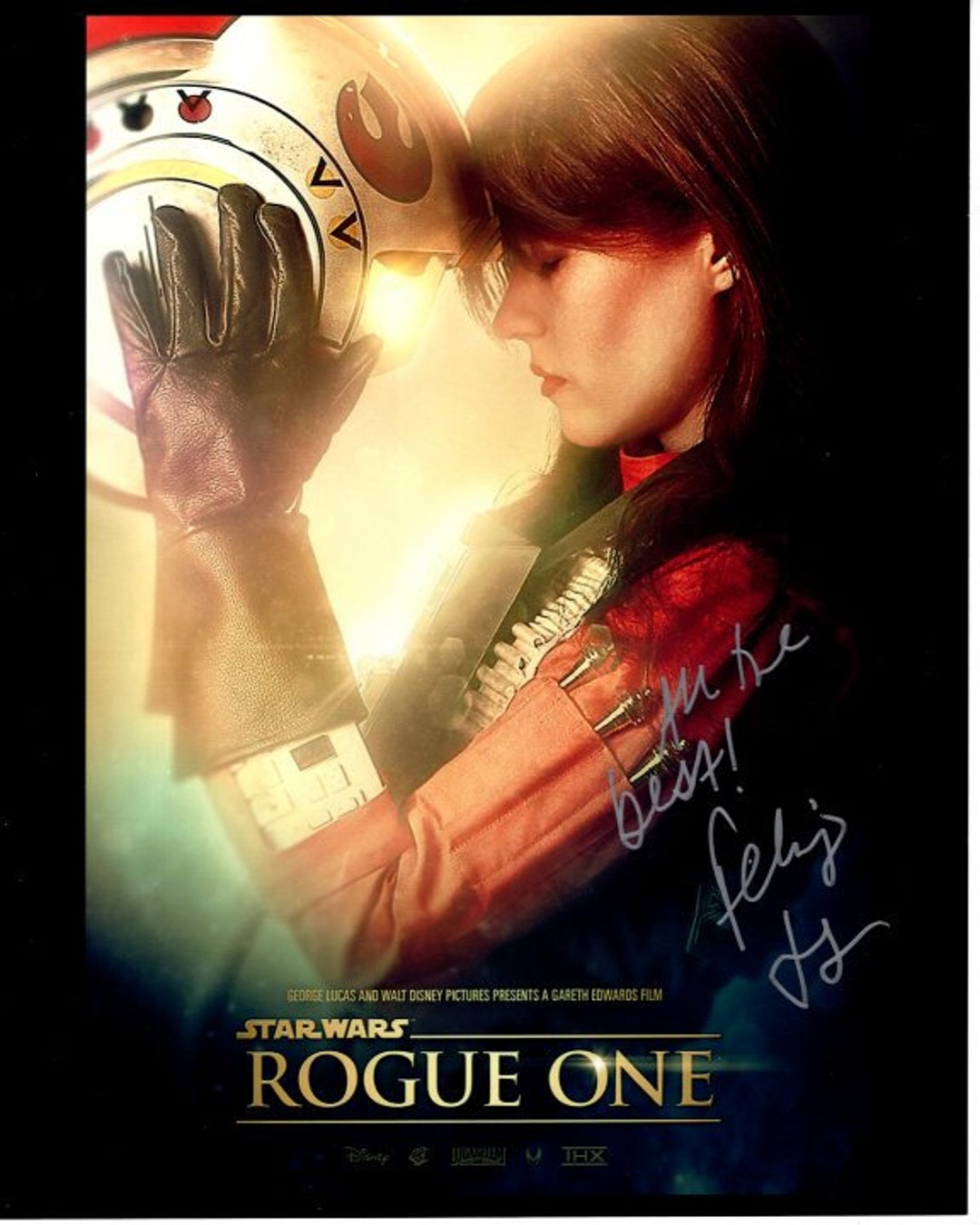 Felicity Jones Signed Autographed 8x10 Star Wars Rogue One Jyn Photo - Etsy