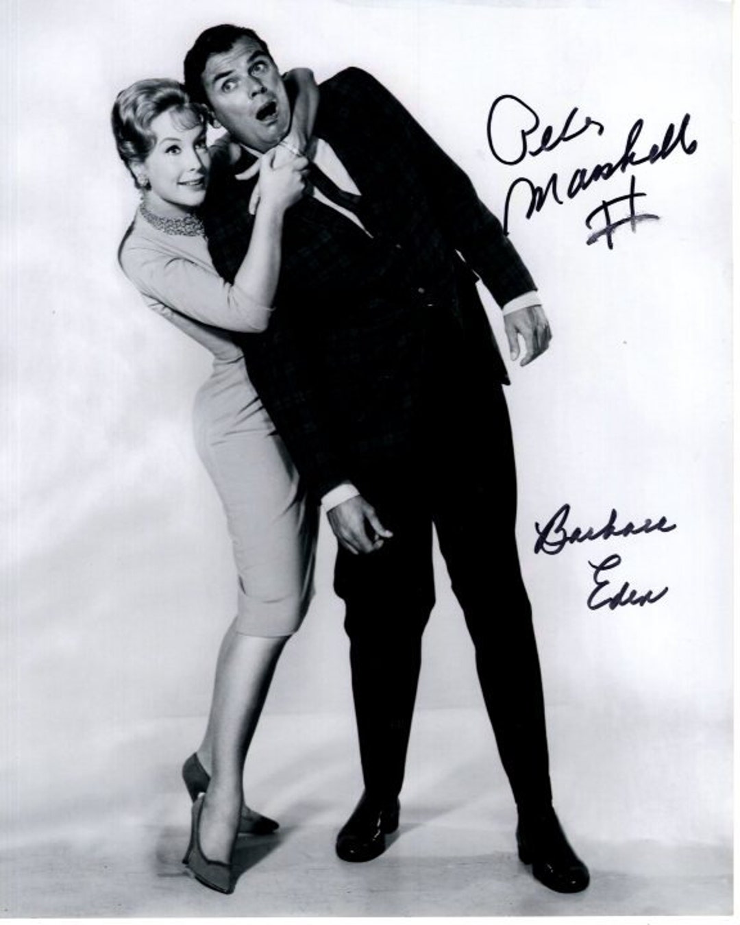 Barbara Eden and Peter Marshall Signed Autographed 8x10 Swingin' Along ...