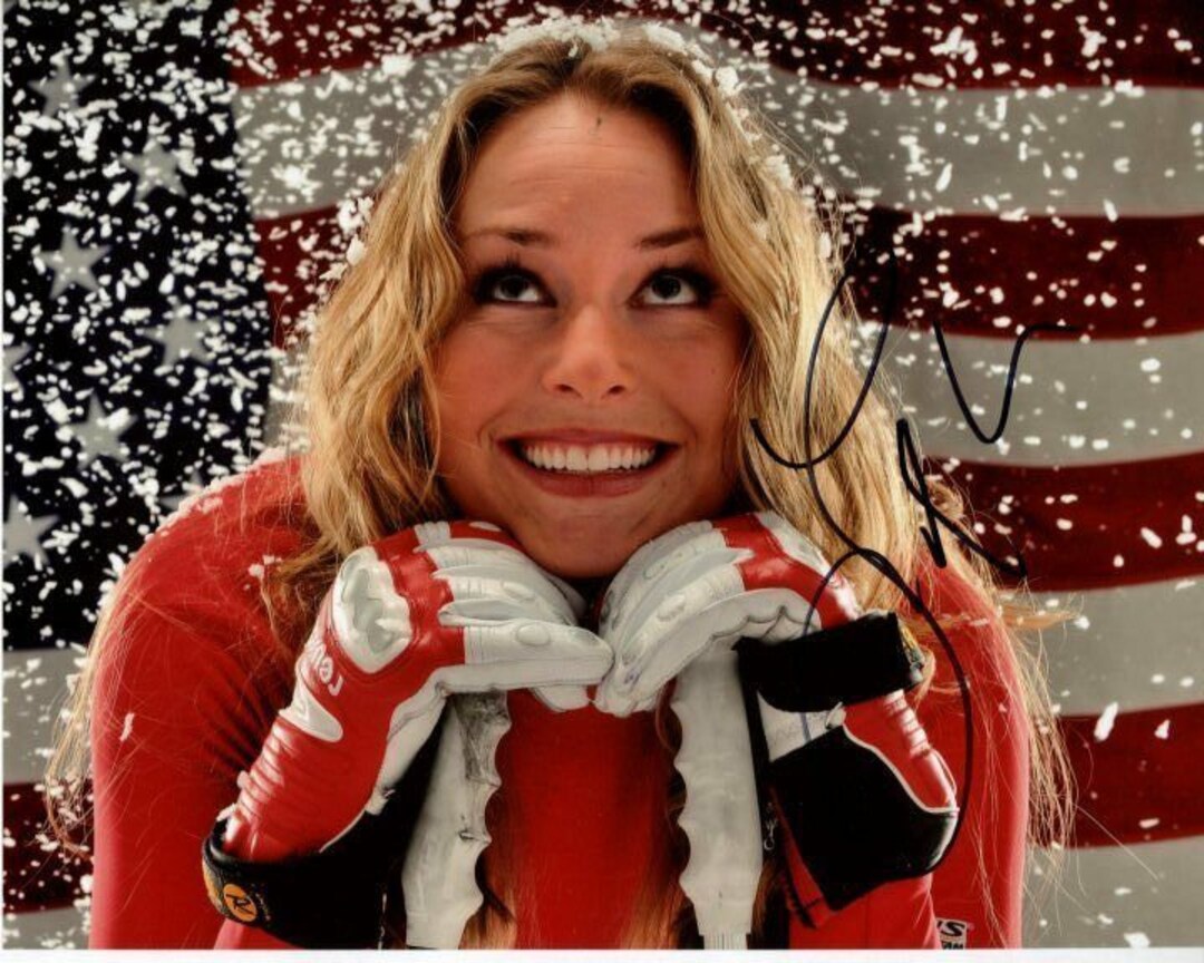 Lindsey Vonn Signed Autographed 8x10 Usa Olympic Skiier Olympic Photo ...