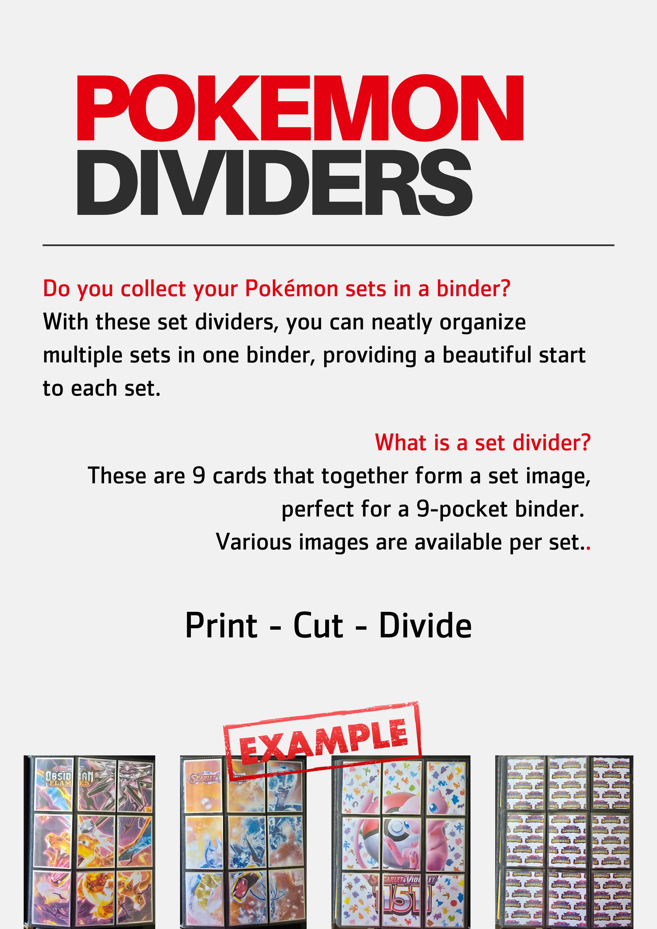 Black Bolt & White Flare Dividers for 9-pocket Binder - Etsy