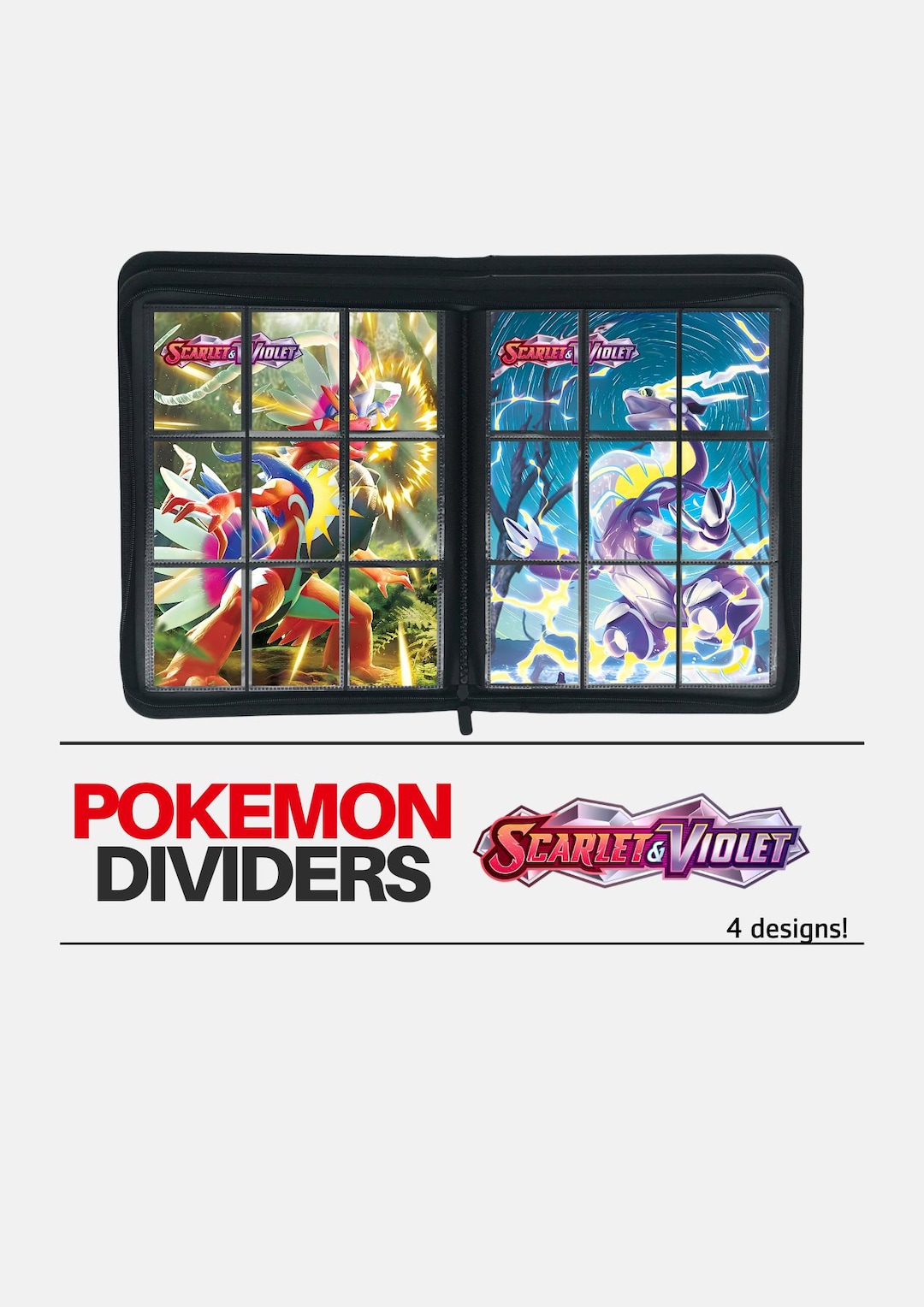 Scarlet Violet Base | Pokémon Set Divider for Binder - Etsy
