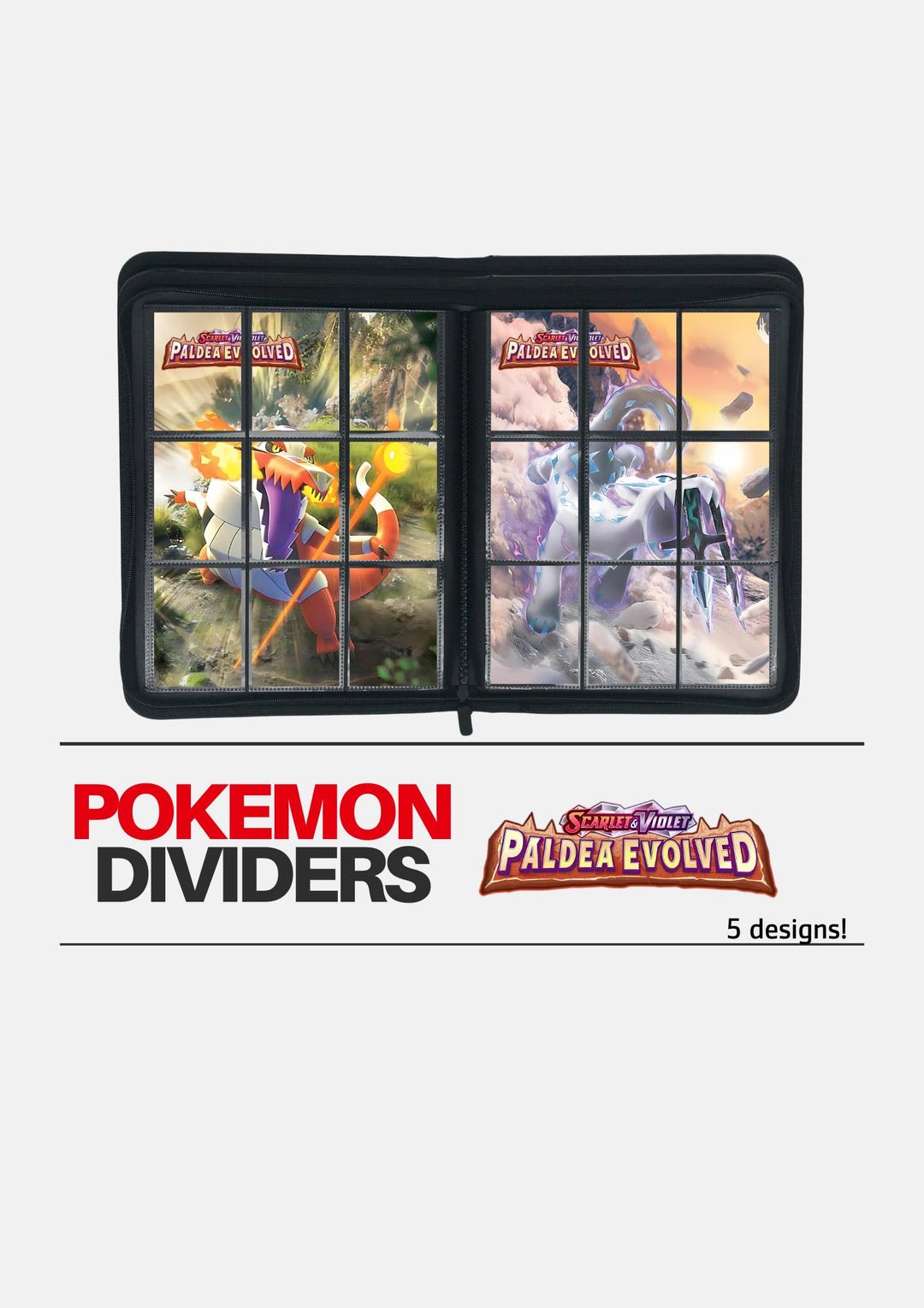 Paldea Evolved | Pokémon Card Divider for Binder - Etsy
