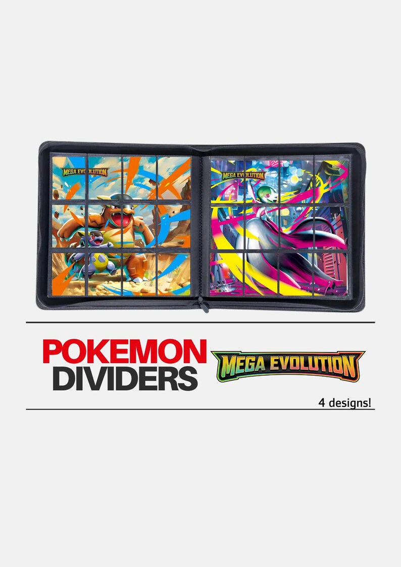 Mega Evolutions | Pokémon Set Divider for Binder - Etsy