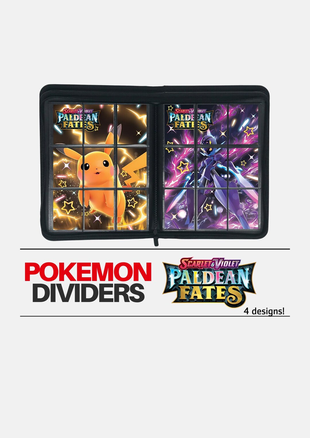 Paldean Fates Pokémon Set Dividers for Binder - Etsy