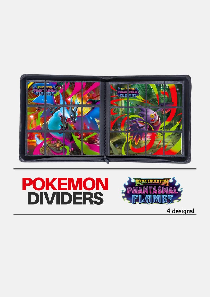 Phantasmal Flames | Pokémon Set Divider for Binder - Etsy