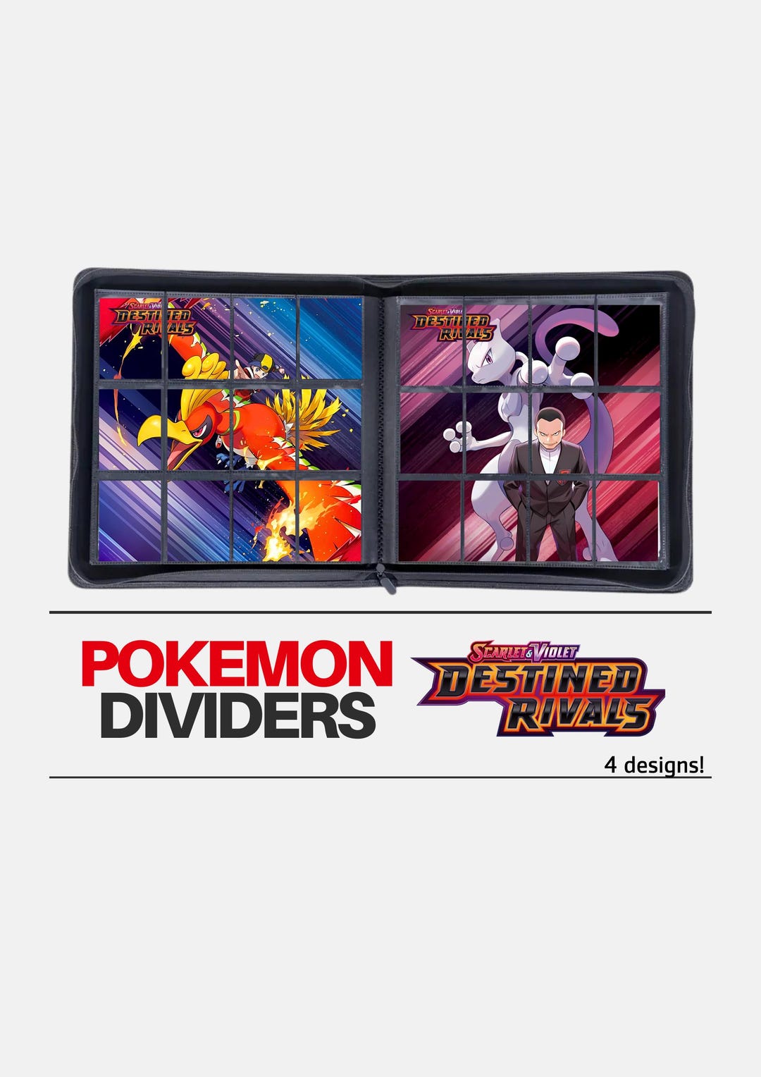 12 Pocket Destined Rivals | Pokémon Set Dividers for Binder - Etsy