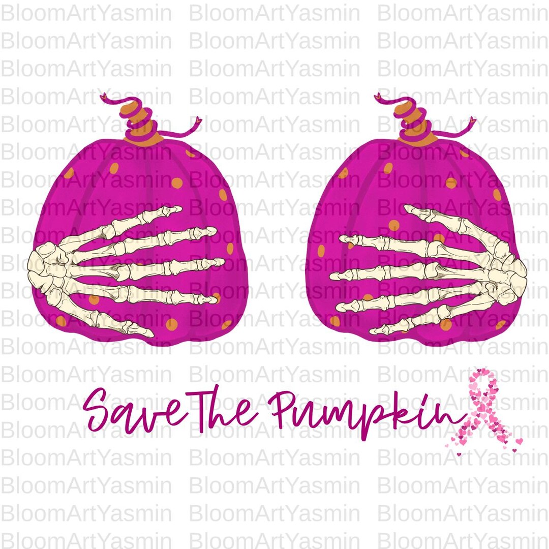 Save the Pumpkins Clipart | Pink Halloween Pumpkin, Skeleton Hands ...