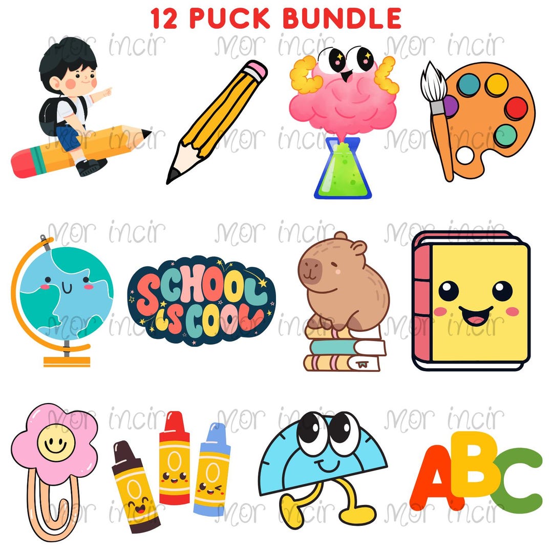 Funny School Supplies SVG Bundle | 12 Back to School Pngs | Cute ...