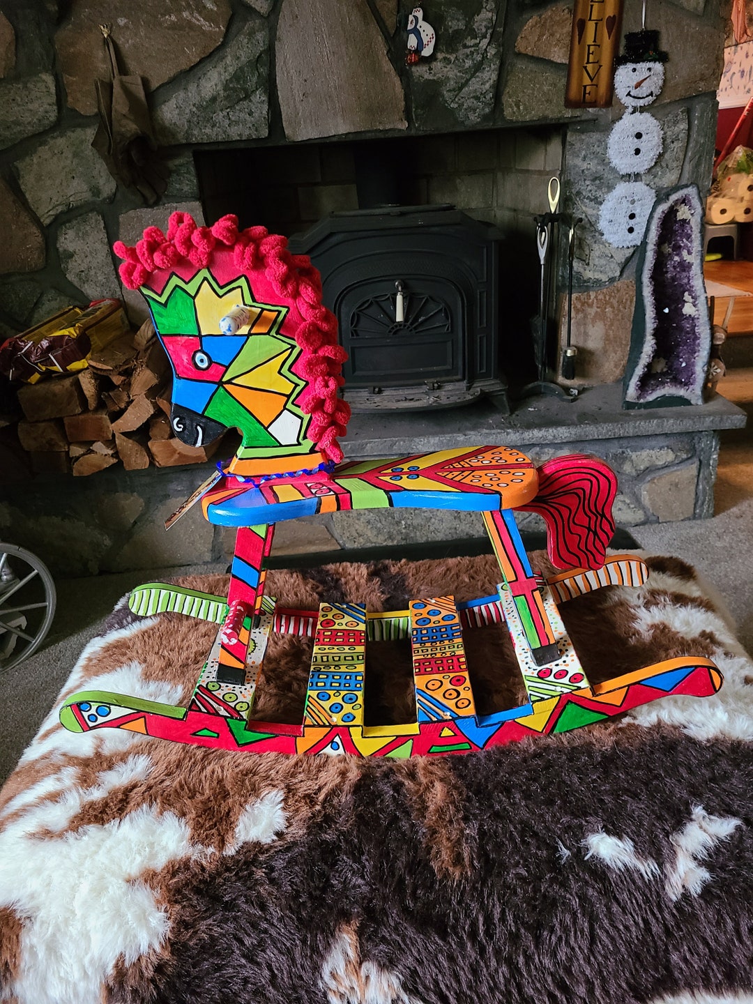 Personalized Wooden Unique Rocking Horse Child Baby Gift - Etsy