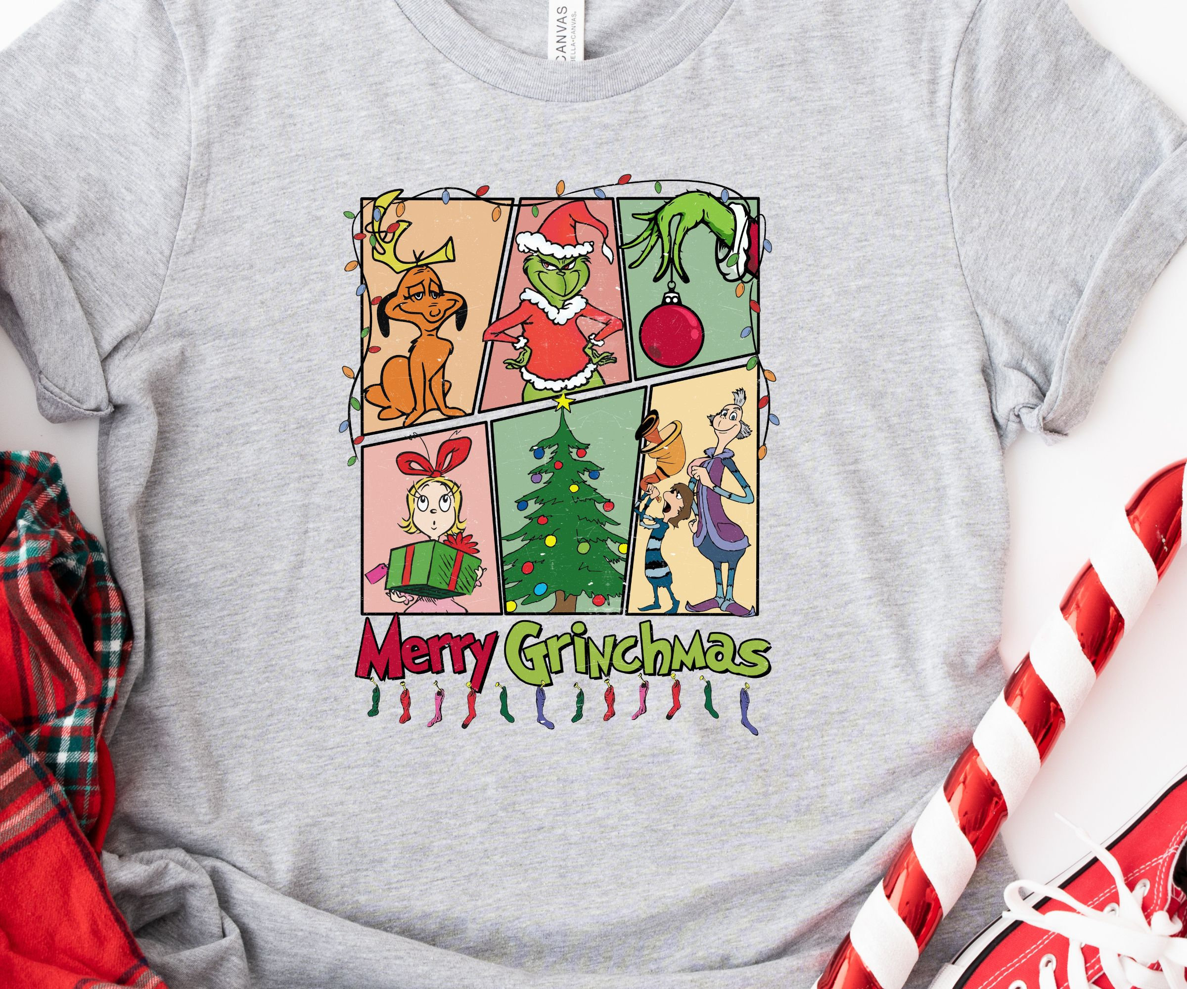 Merry Grinchmas Tshirt, Retro Grinch Shirt, Grinch Christmas Shirt for ...