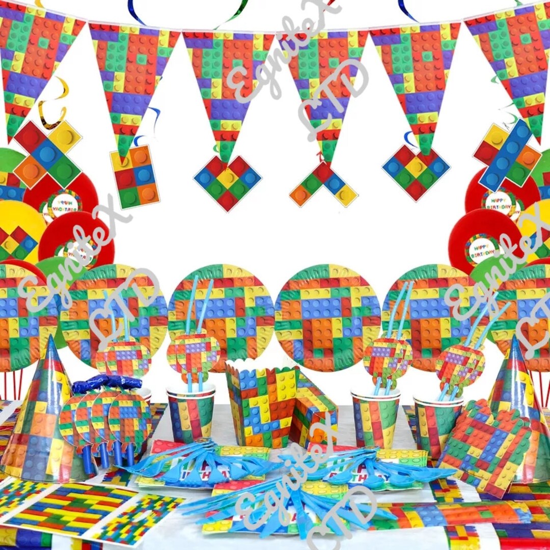 Block Party Building Blocks Birthday Decorations Party - Etsy