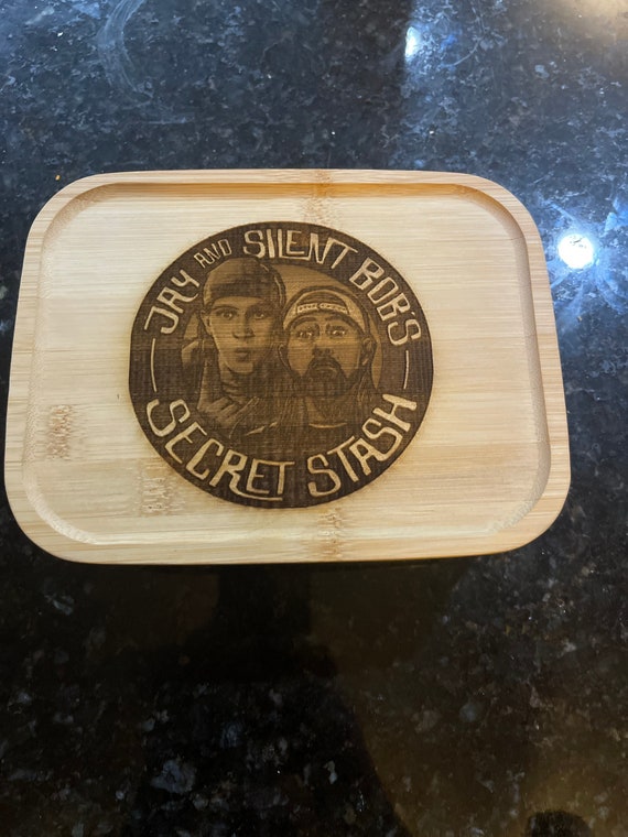 Laser Engraved Tin Jay and Silent Bob | Etsy