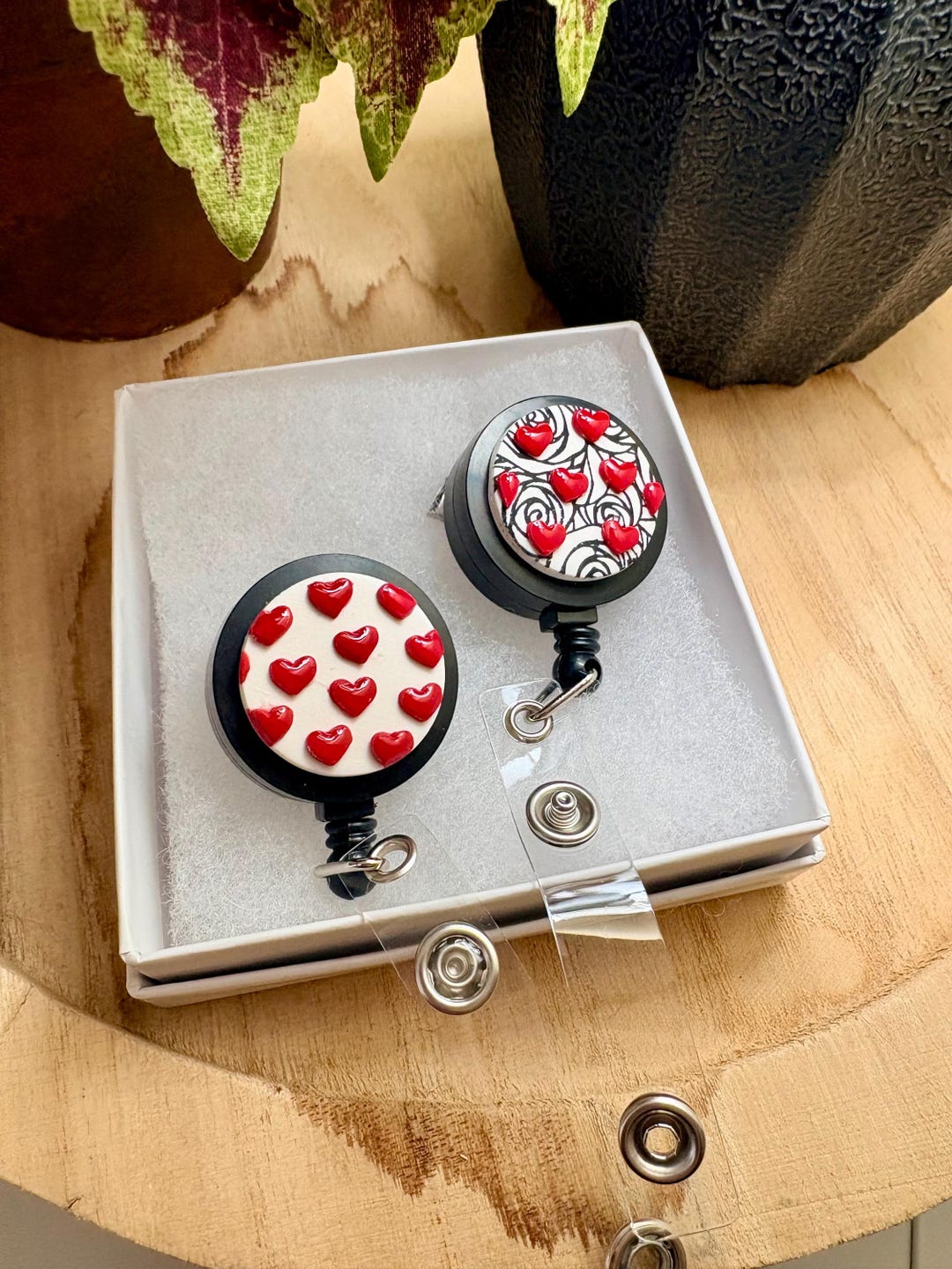 Handmade Floral Clay Badge Reel: Teacher Nurse ID Badge - Etsy