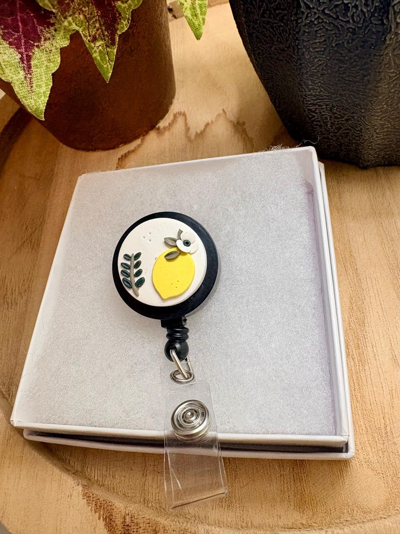 Handmade Floral Clay Badge Reel: Teacher Nurse ID Badge - Etsy