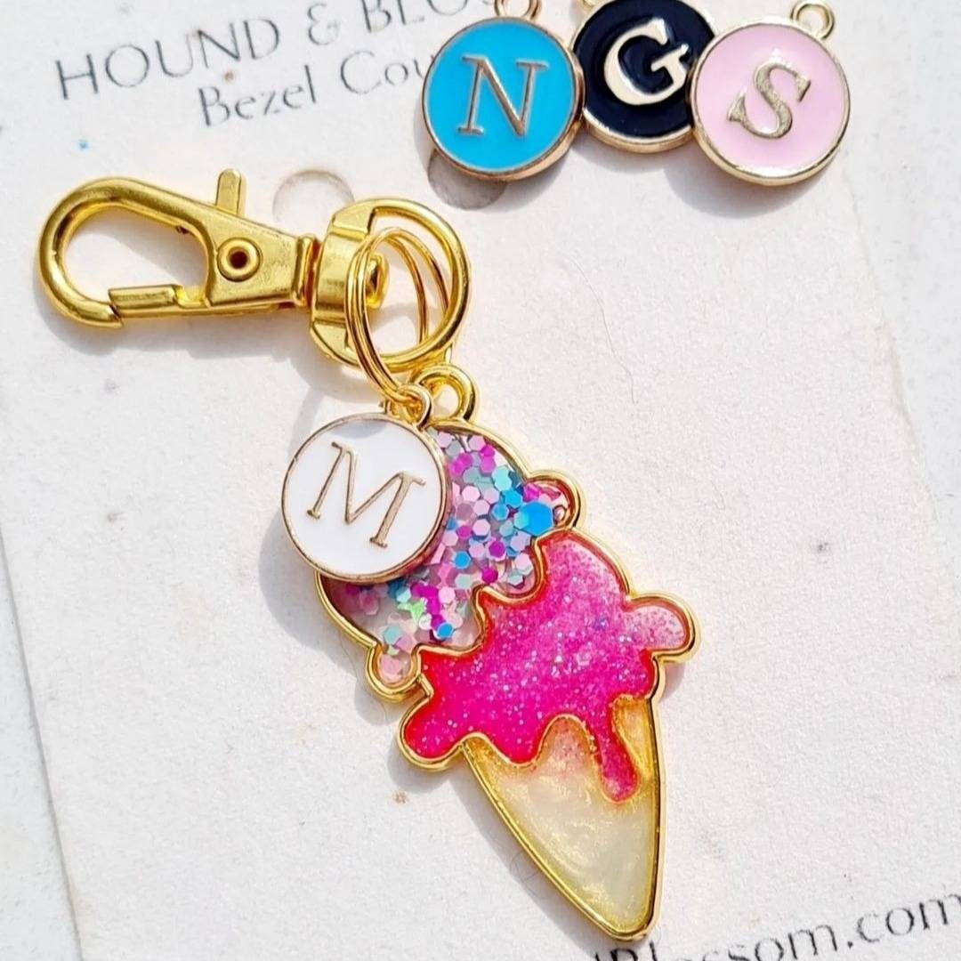 Ice Cream Cone Pet ID Tag/personalised Dog Tag/resin Tag/charm/pet ...