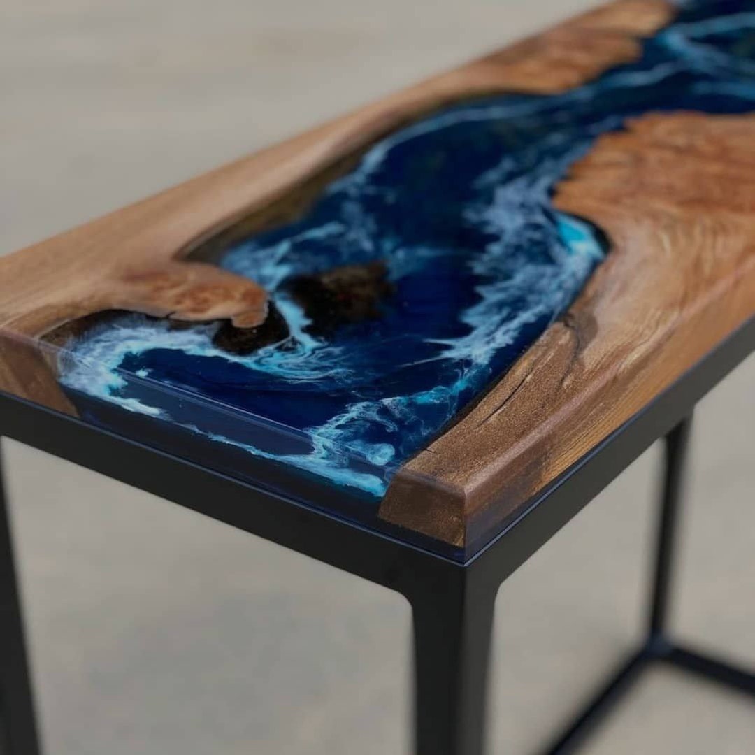 Console Ocean Table Console Table Ocean Wave Table Handmade - Etsy