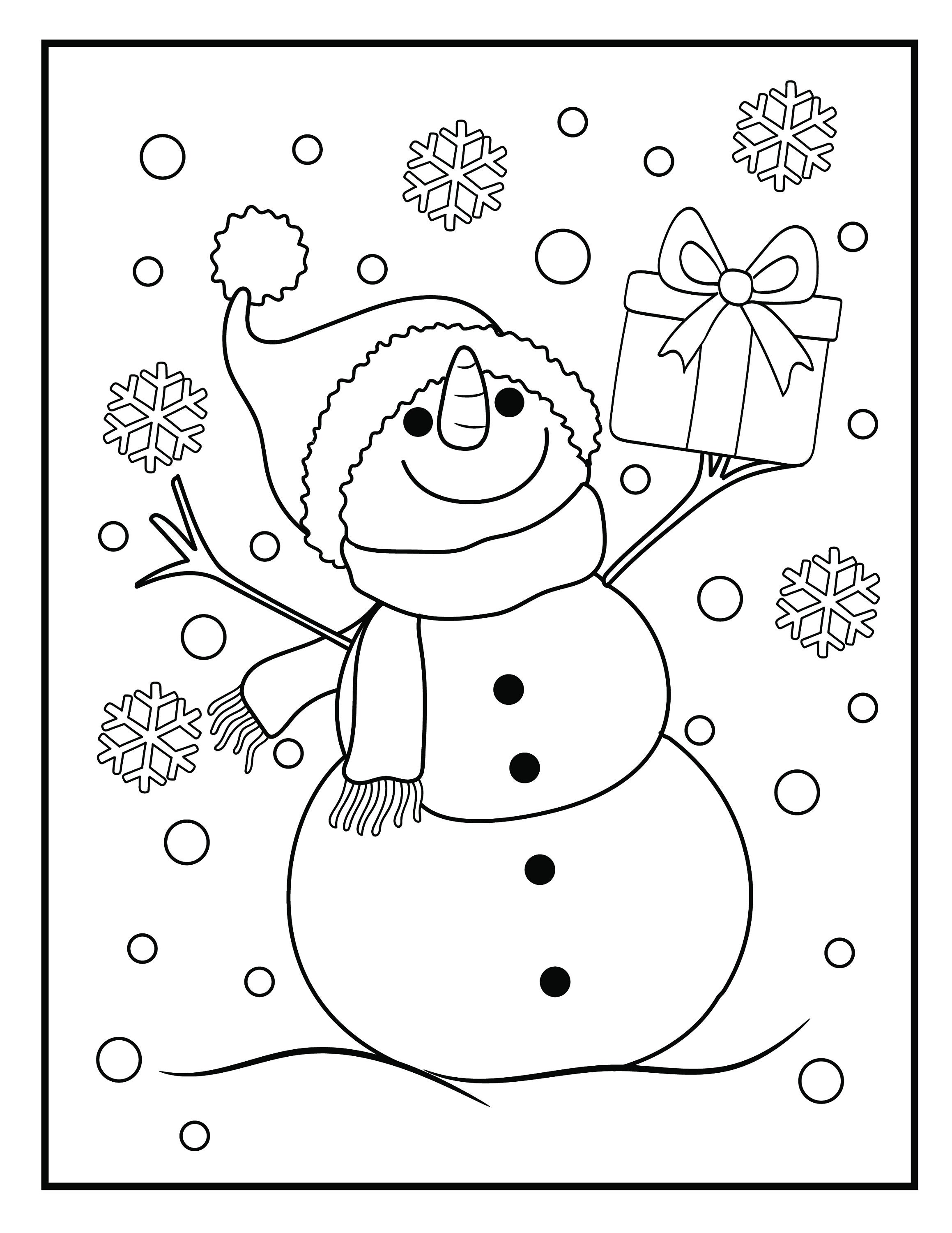 KIDS COLORING PAGES Christmas Santa Snowman Christmas Tree - Etsy Canada