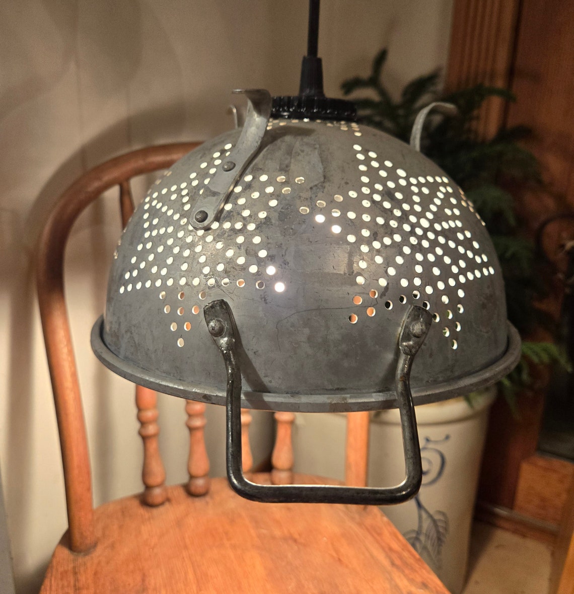 Colander Pendant Light Vintage Repurposed Upcycled Handcrafted - Etsy