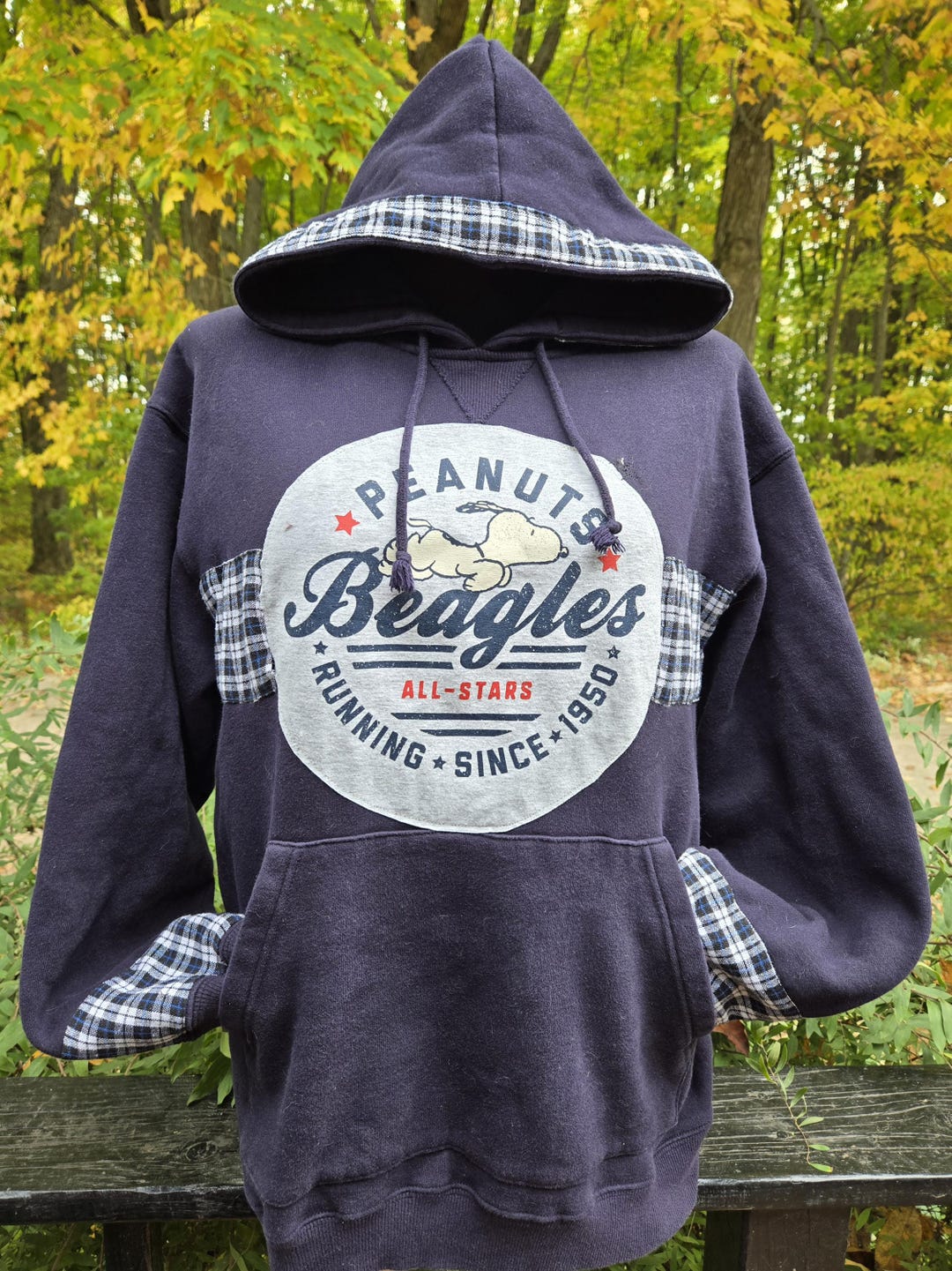 Peanuts Beagles All Stars Since 1950 Team Sweatshirt Woven Plaid ...