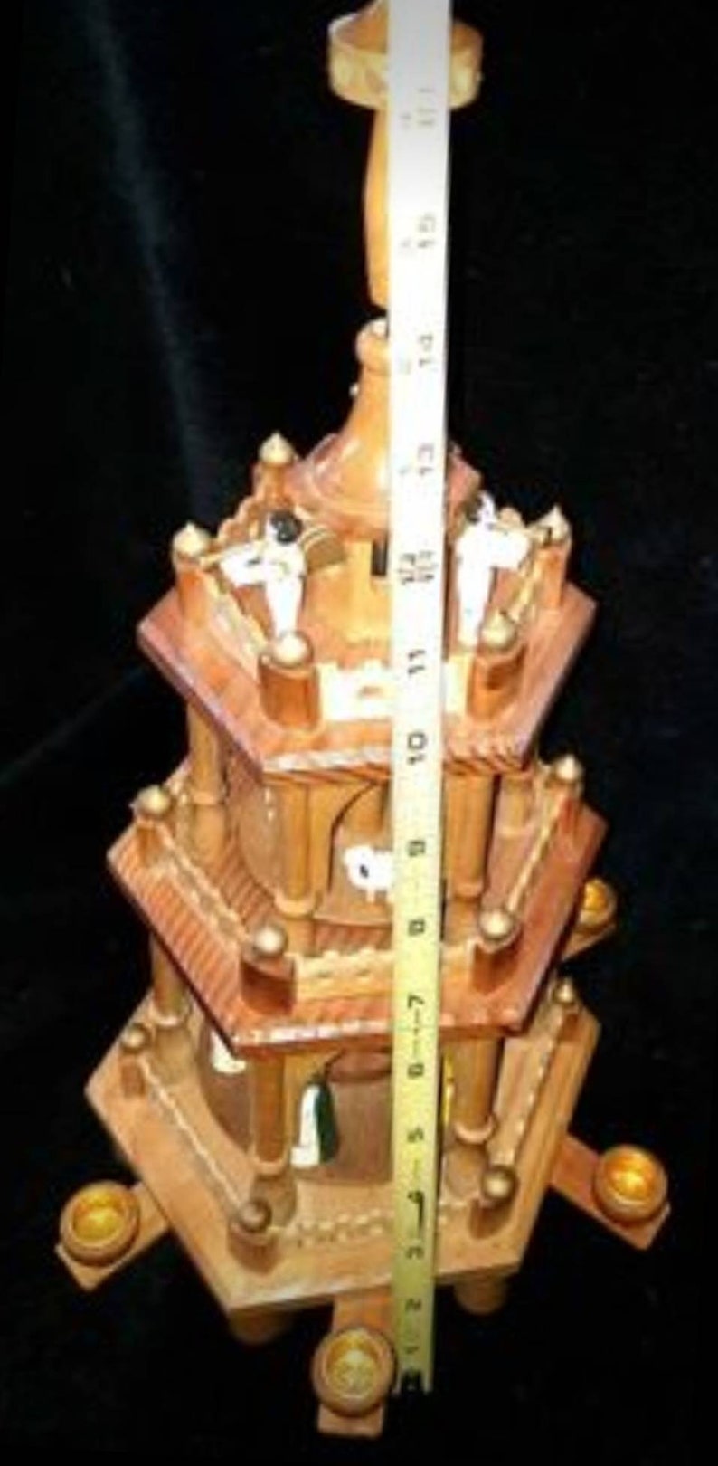 Vintage German 3 Tier Christmas Carousel Handmade, Wood - Etsy