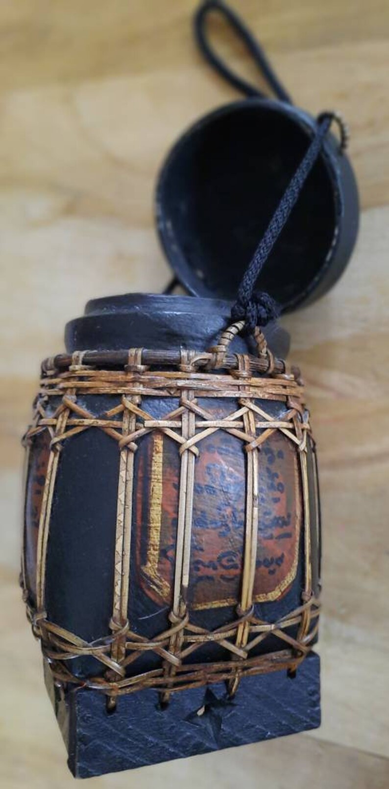 Lidded Rice Carrier Container Bamboo Lacquered Asia, Vintage - Etsy