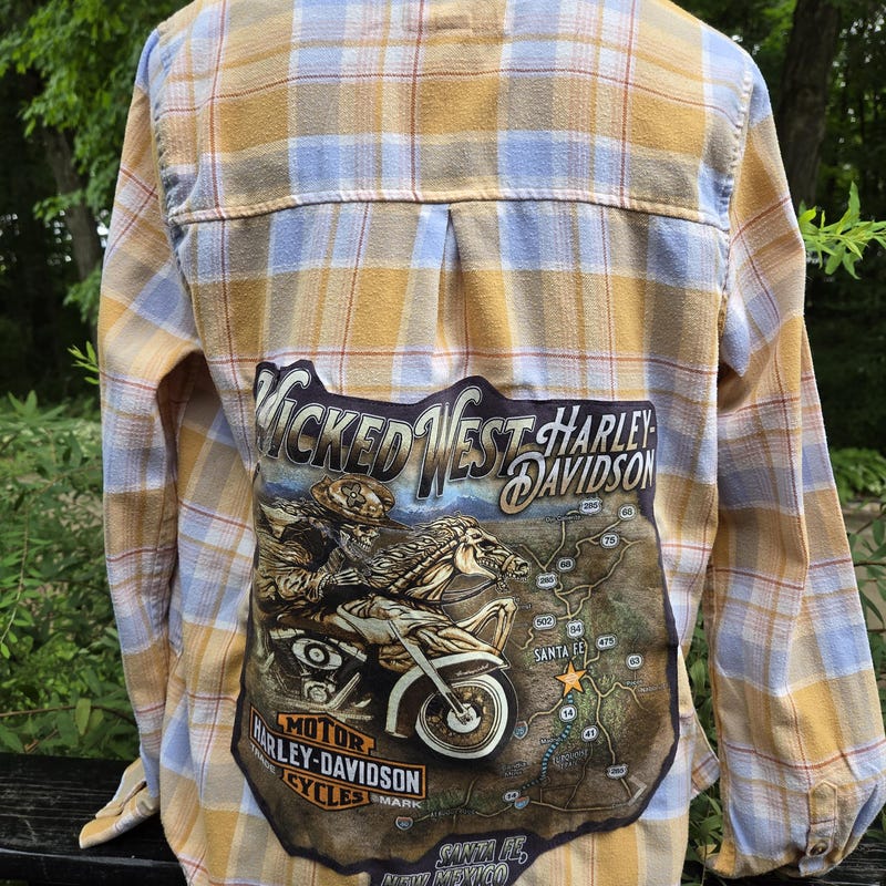 Harley Flannel Shirts - Etsy