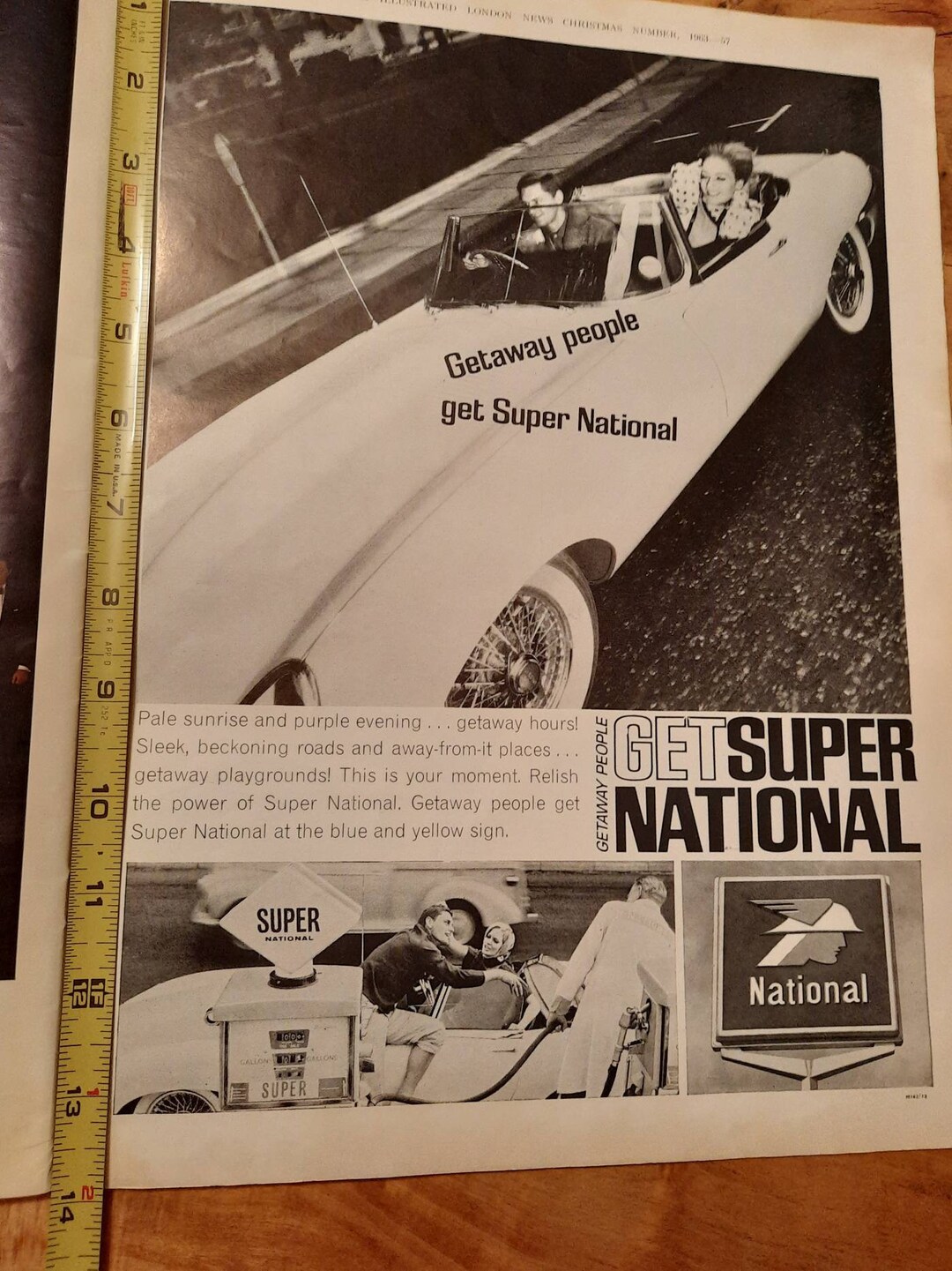 Super National Petrol Print Ad 1963 LARGE SIZE 11x14 Getaway People - Etsy