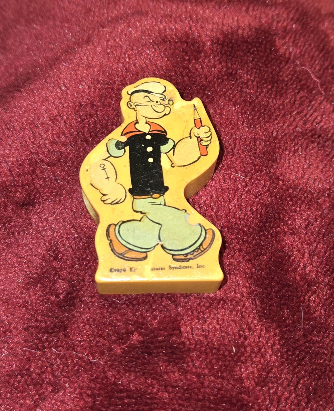 Early POPEYE Yellow Gold Bakelite Pencil Sharpener Vintage 1929 King ...