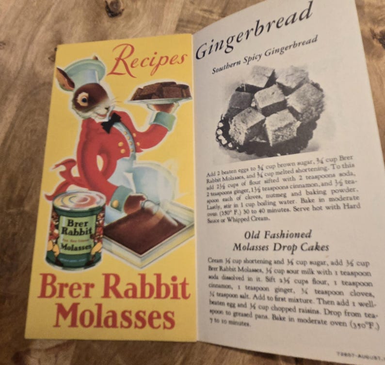 Brer Rabbit Molasses Recipie Booklet Vintage 1933 Great Graphics ...