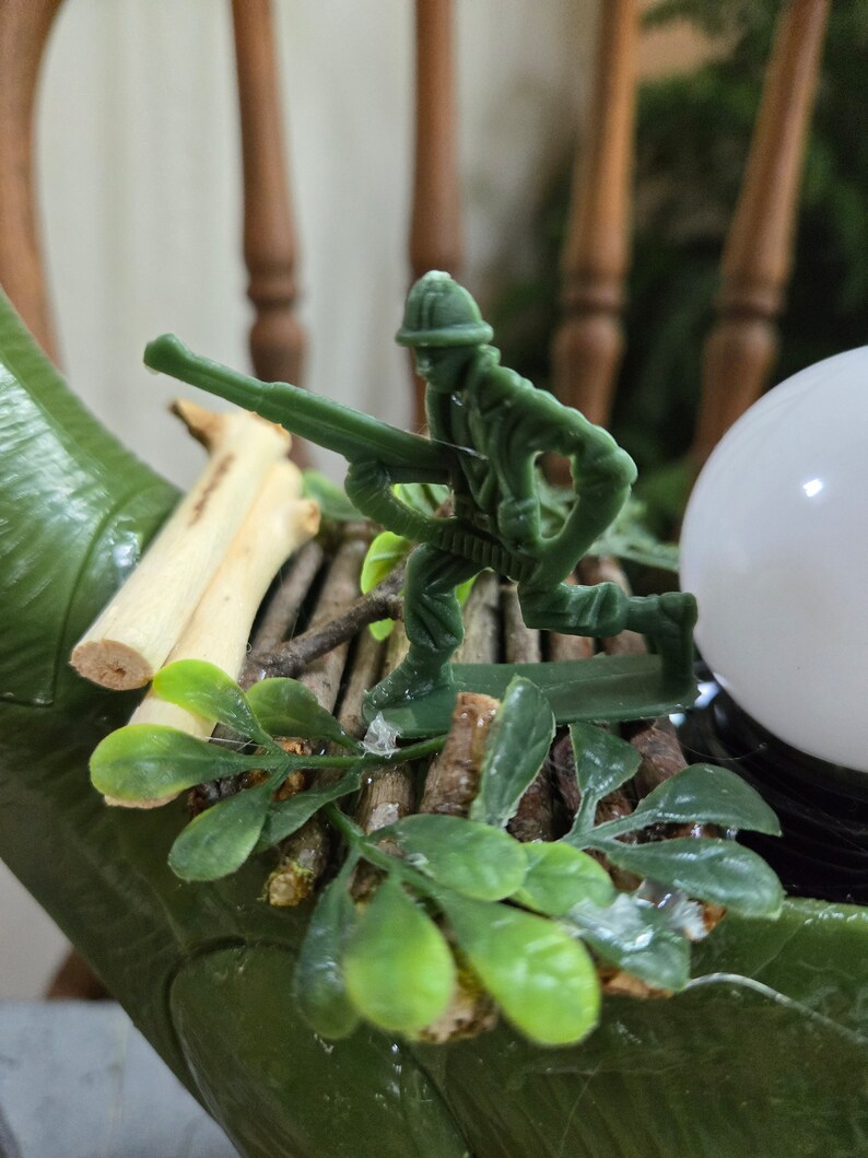 Army Force Brontosaurus Accent Lamp/nightlight Upcycled Vintage ...