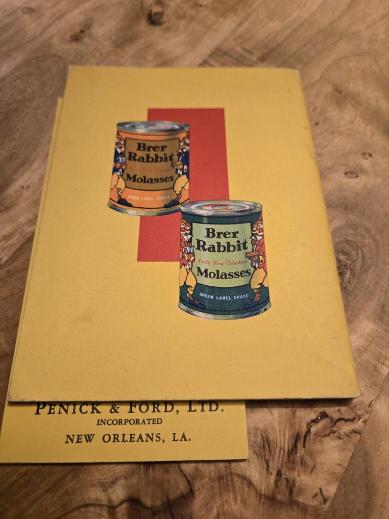 Brer Rabbit Molasses Recipie Booklet Vintage 1933 Great Graphics ...