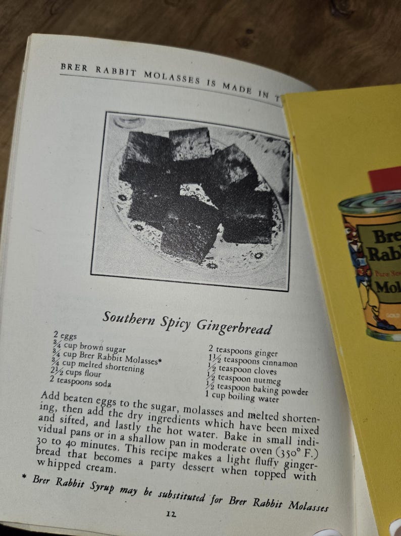Brer Rabbit Molasses Recipie Booklet Vintage 1933 Great Graphics ...