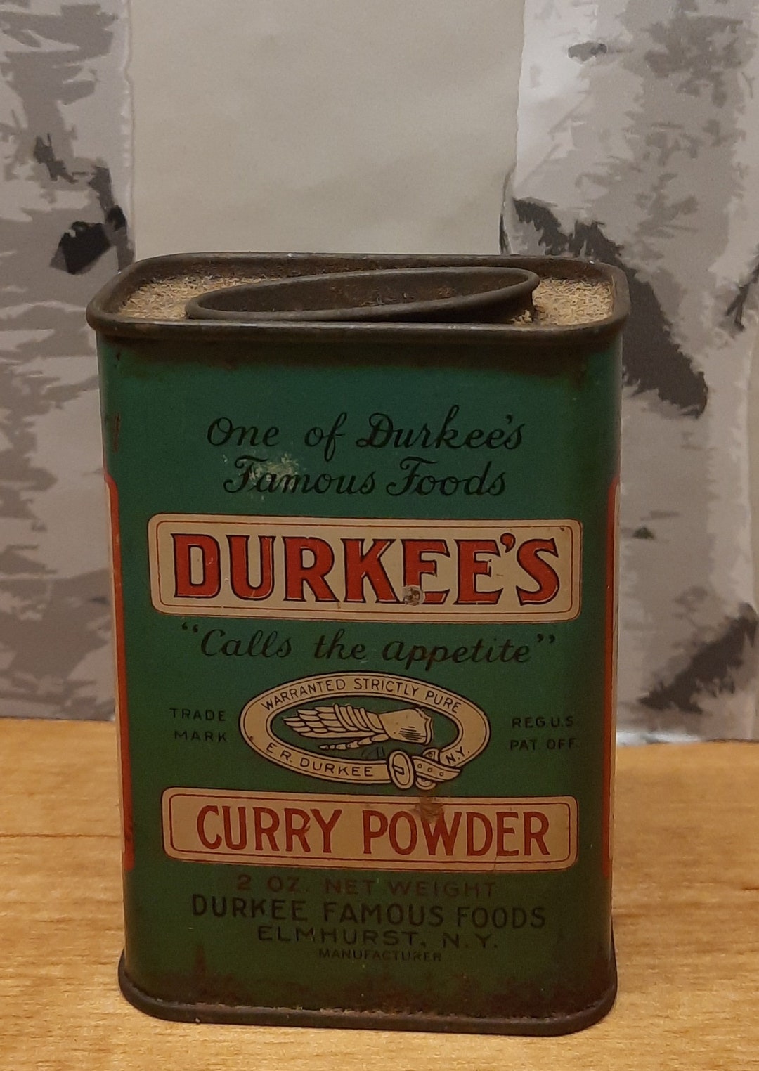 Durkee Curry Tin 1930s Red Green Graphics/lettering, Full - Etsy