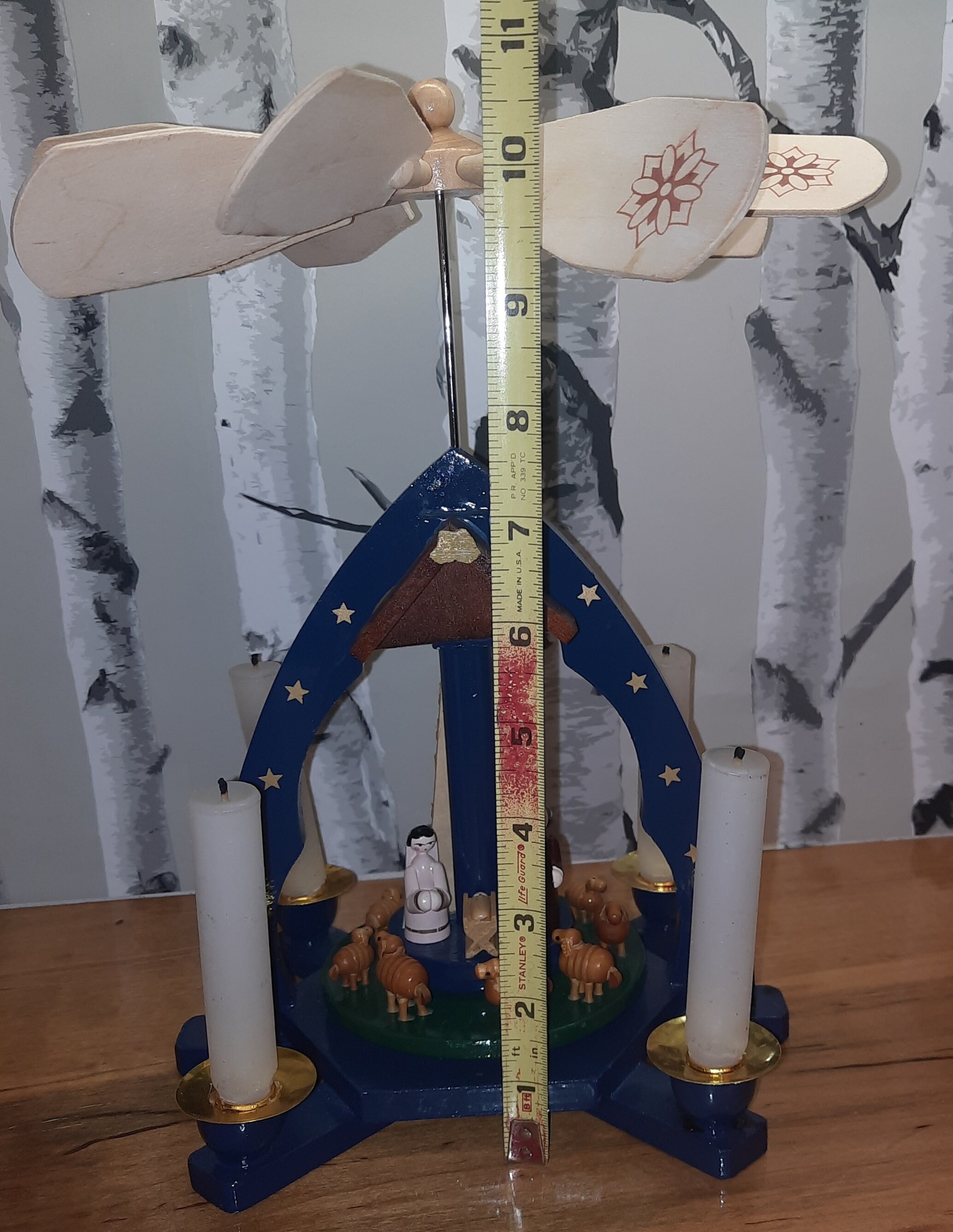 Blue Pyramid Candle Nativity Carousel, Germany Folk Art Traditional ...