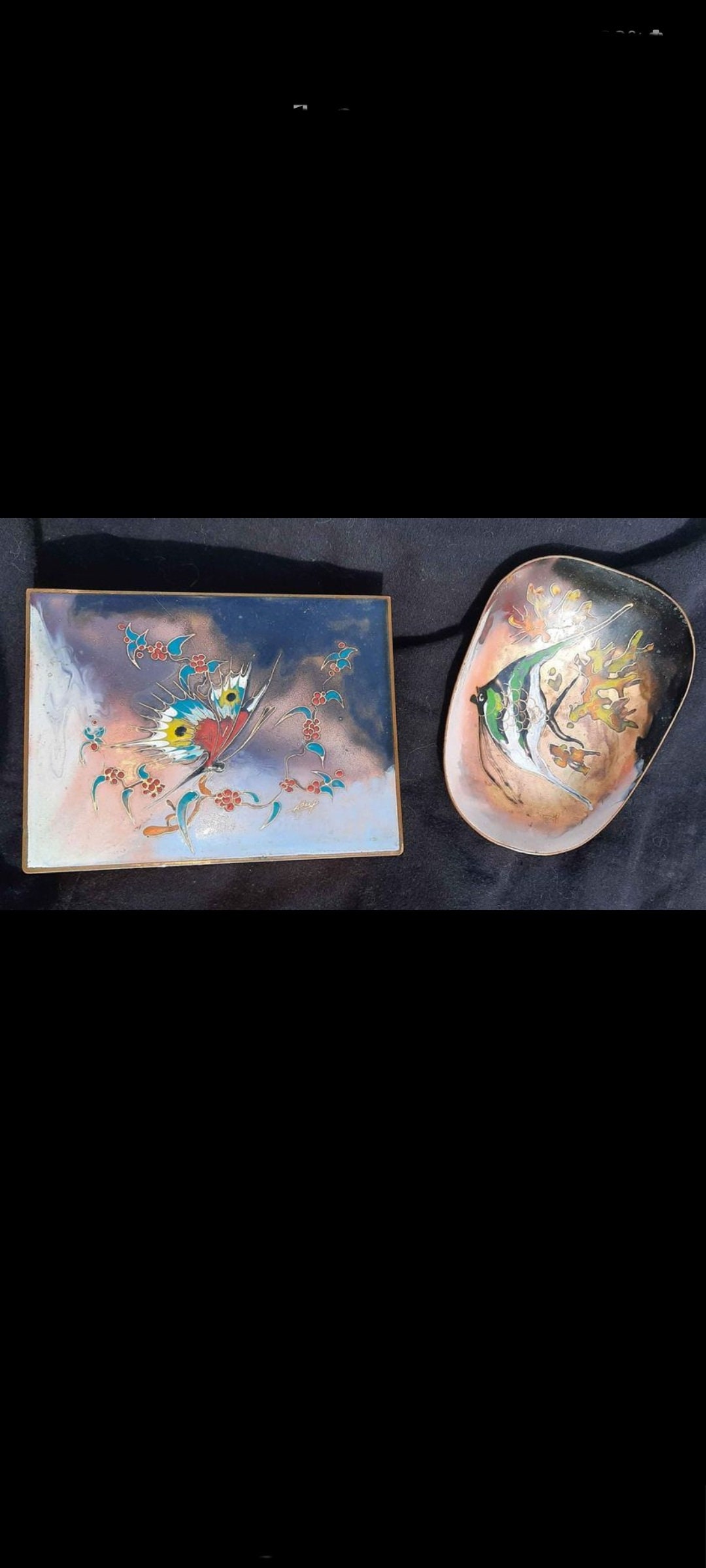 Enameled Copper Dish and Cedar Lined Box Made in Holland Vintage 1940s ...