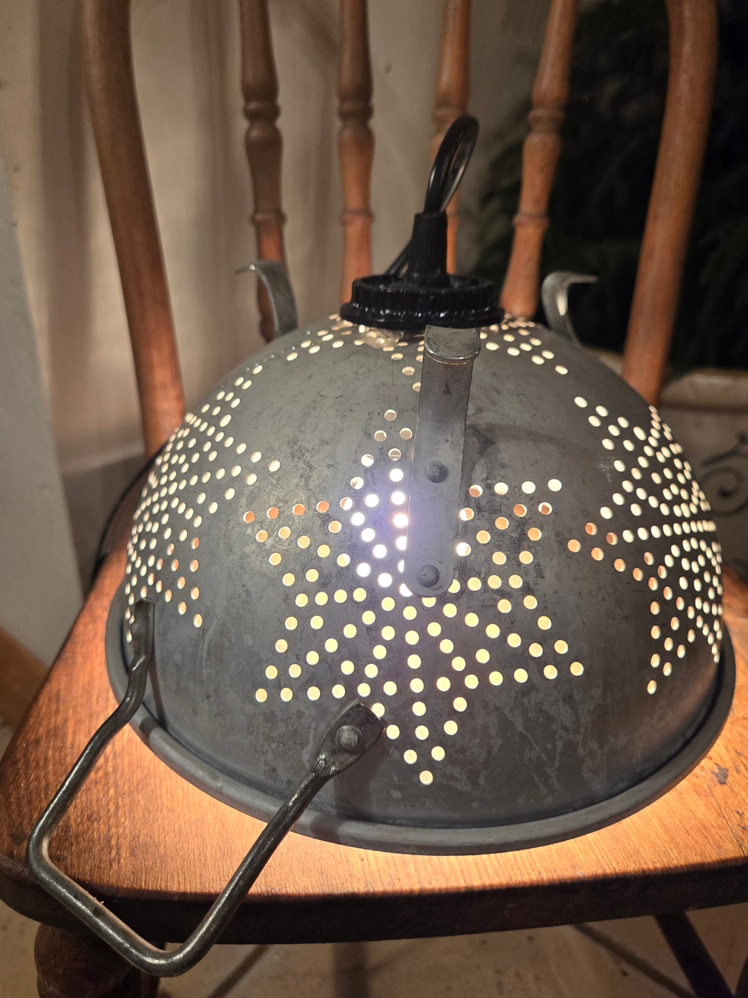 Colander Pendant Light Vintage Repurposed Upcycled Handcrafted - Etsy