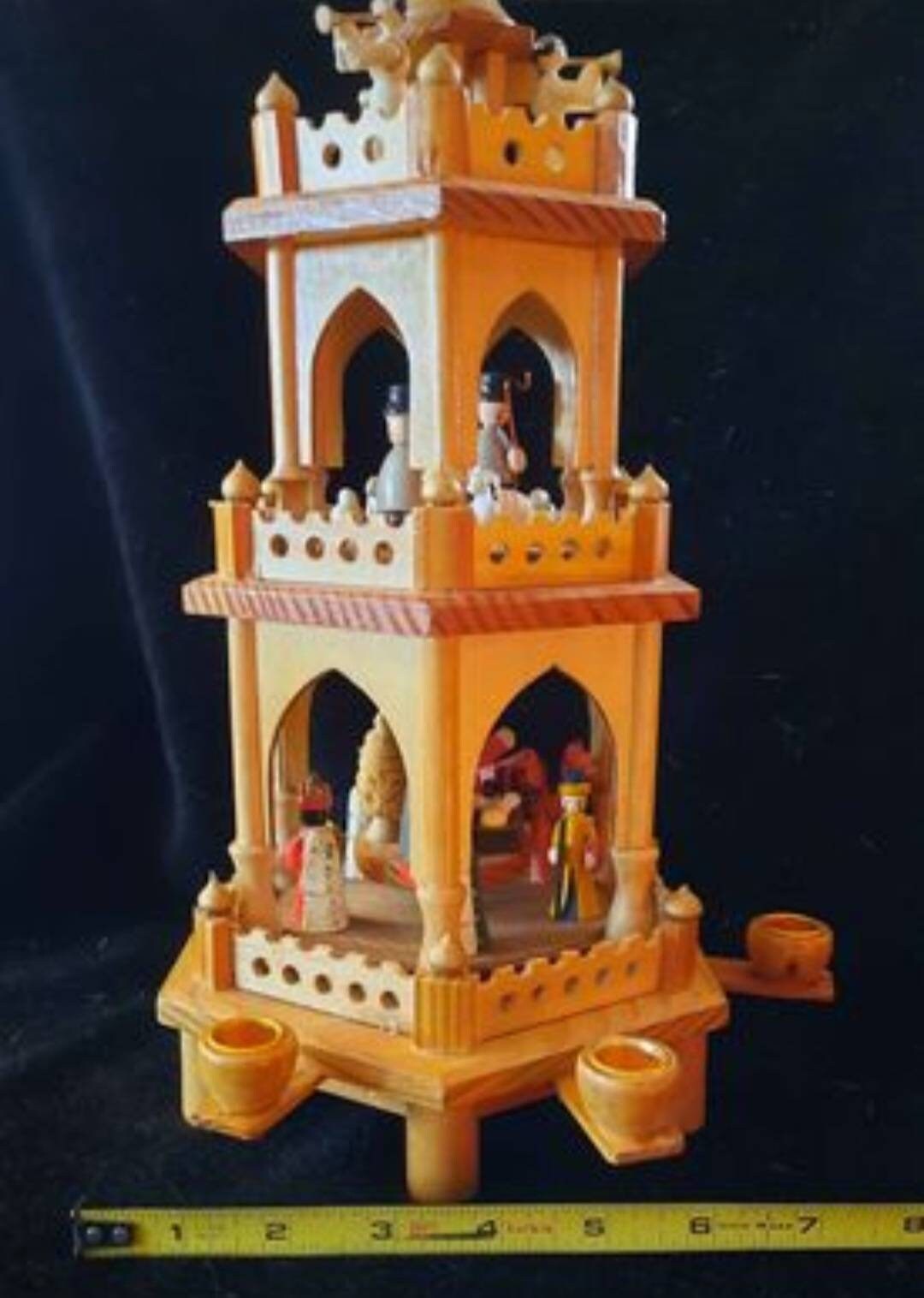 German 3 Tier Candle Power Christmas Carousel Traditional Classic ...