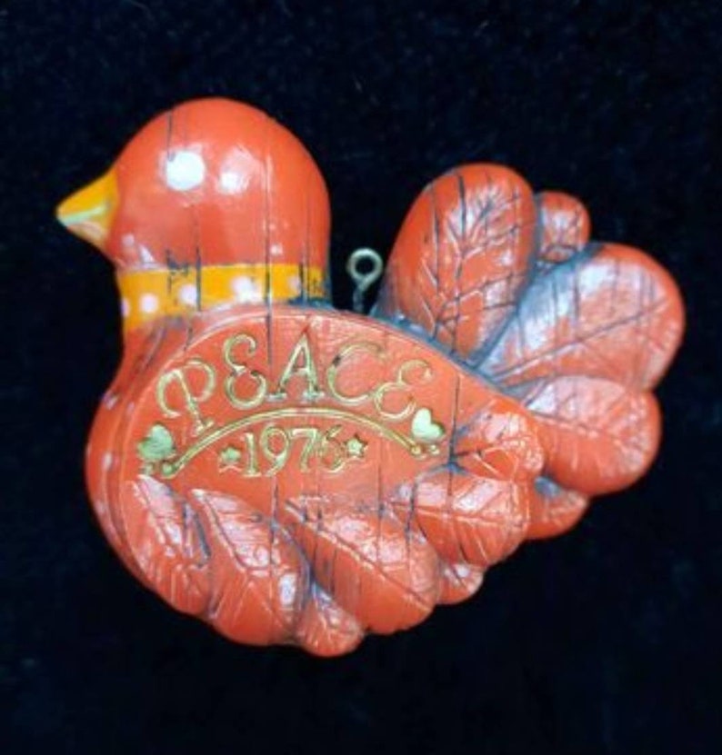Hallmark Red Bird "peace" Christmas Ornament 1976 - Etsy
