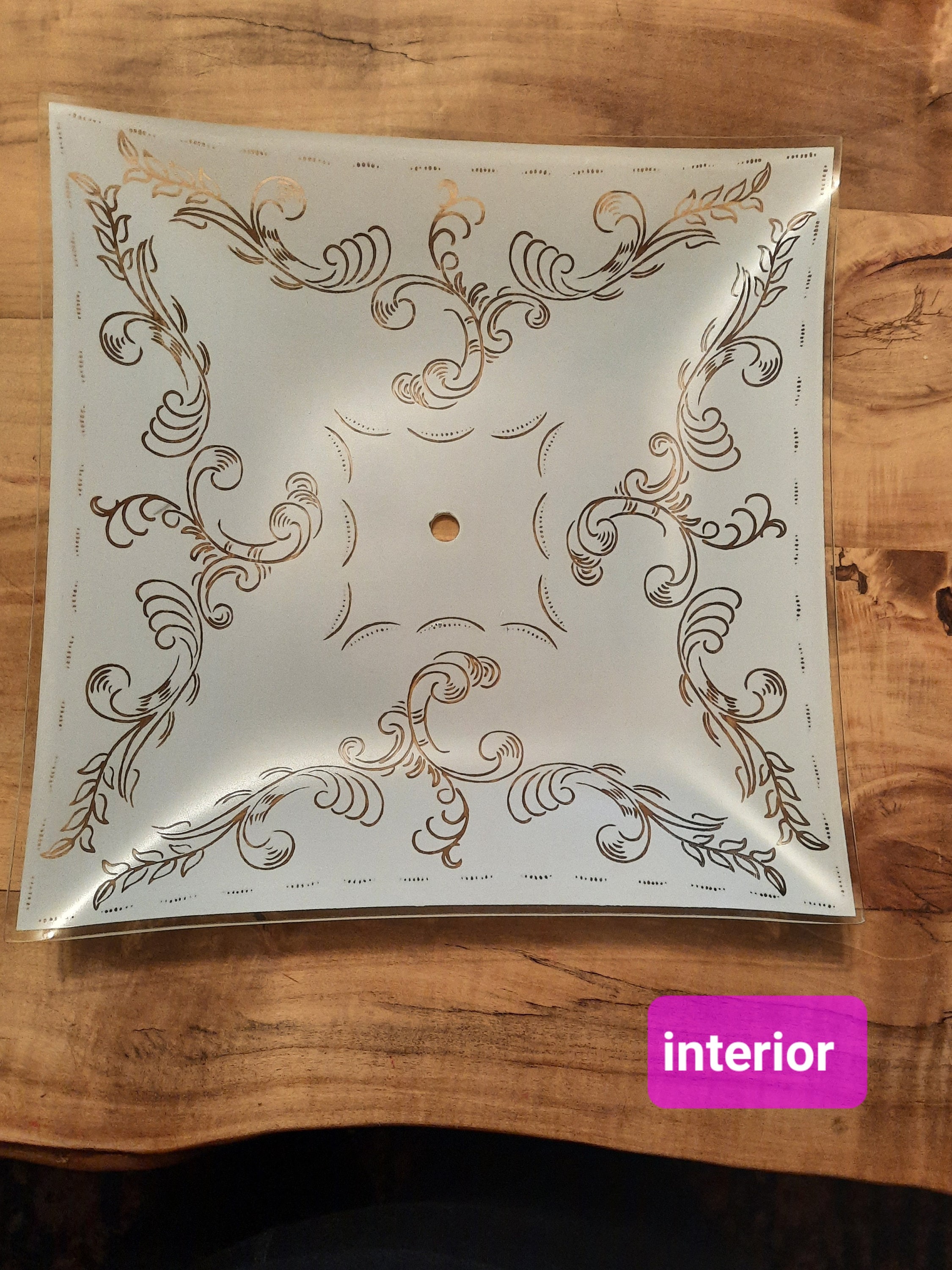 Mid-century 15 in Square Glass Ceiling Mount Light Fixture SALE Was 55 ...